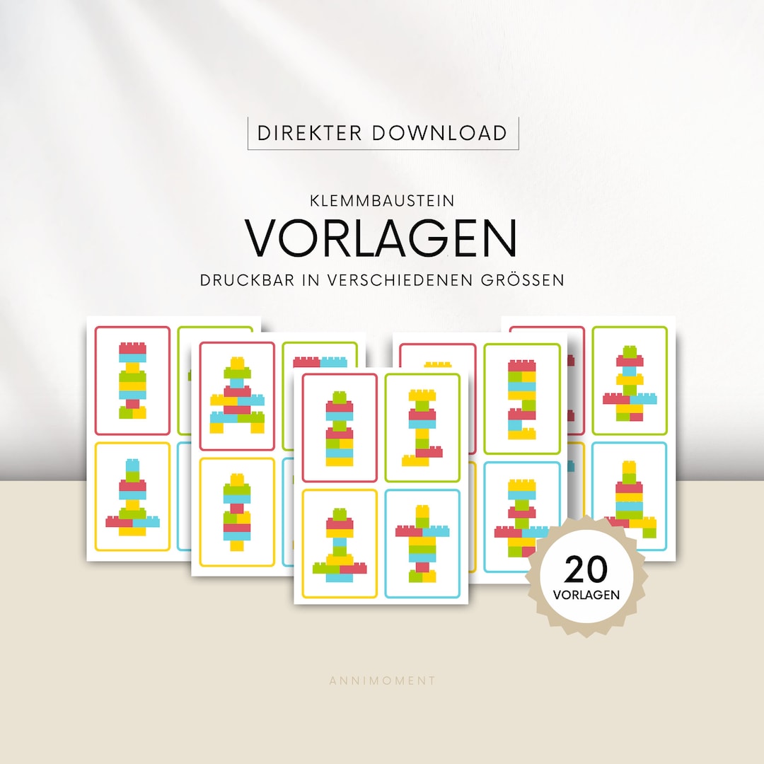 Clamping Building Block Templates, New Colors, 20 Laying Patterns ...