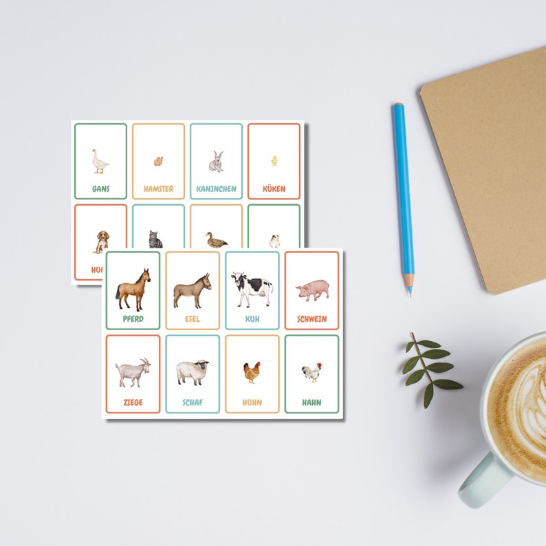 Farm Animal Flashcards | Toy Sorting Cards | Animals | Montessori ...