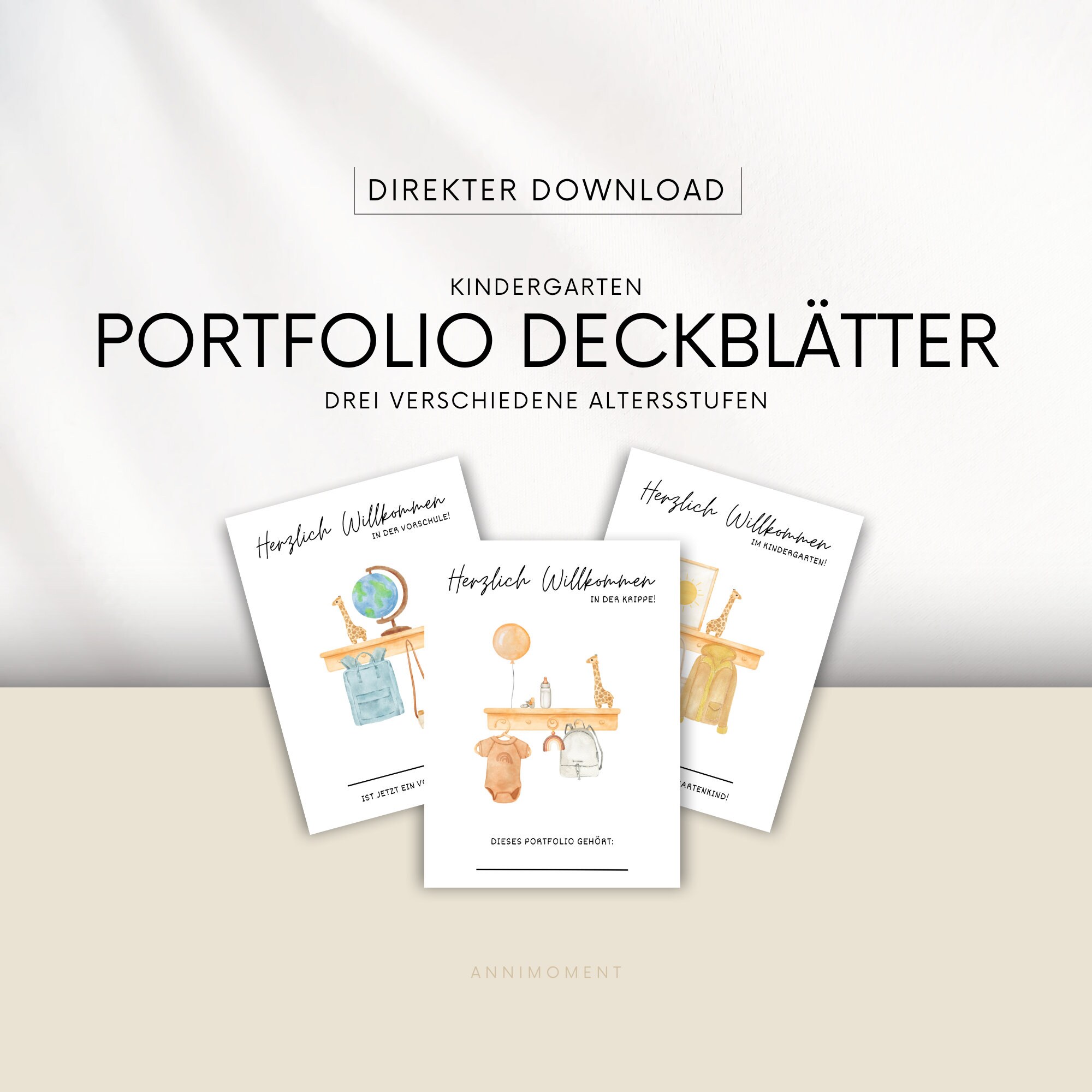 Portfolio Templates Cover Sheets Portfolio Crèche - Etsy