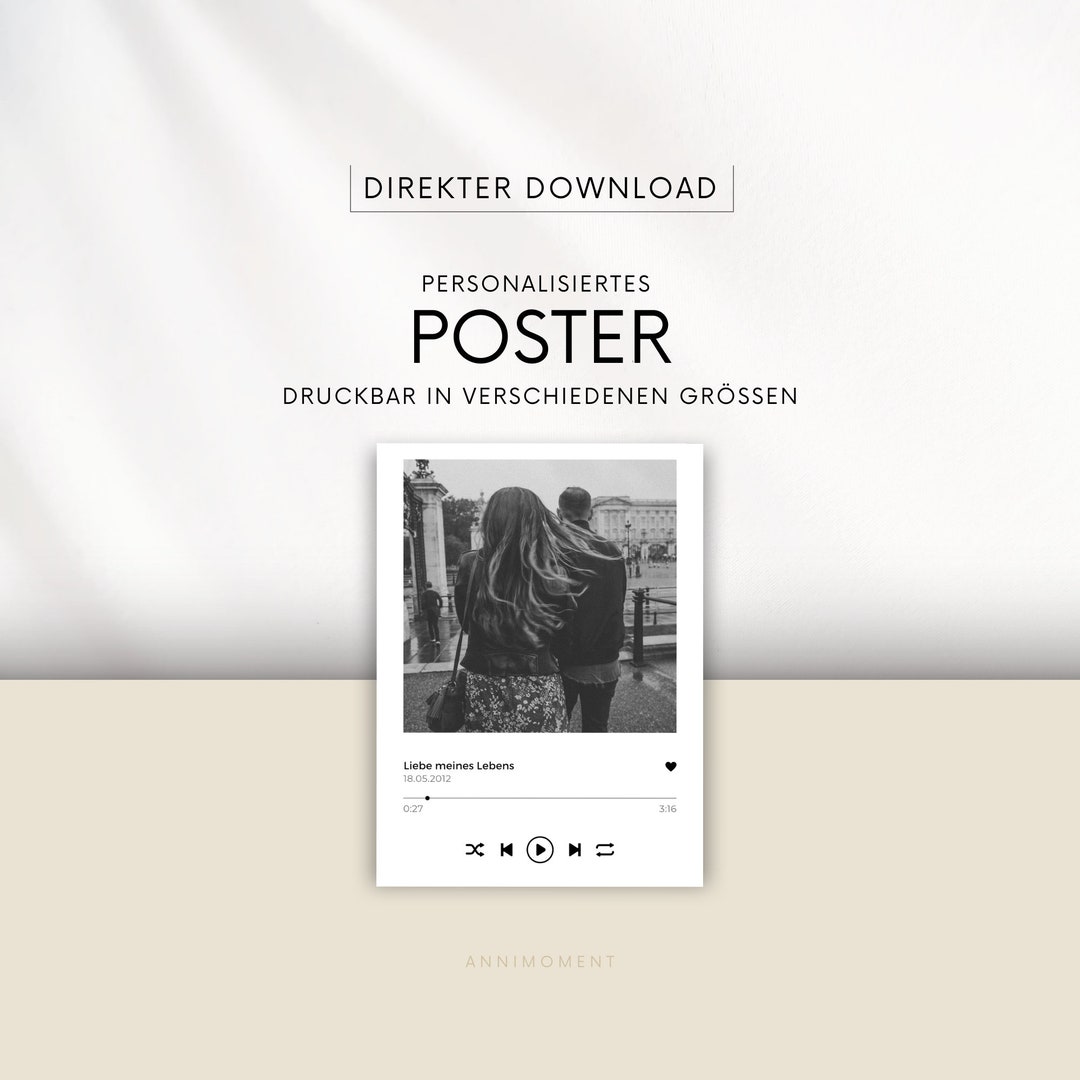 Personalized Poster | Spotify Playlist | Valentine's Day | Picture ...