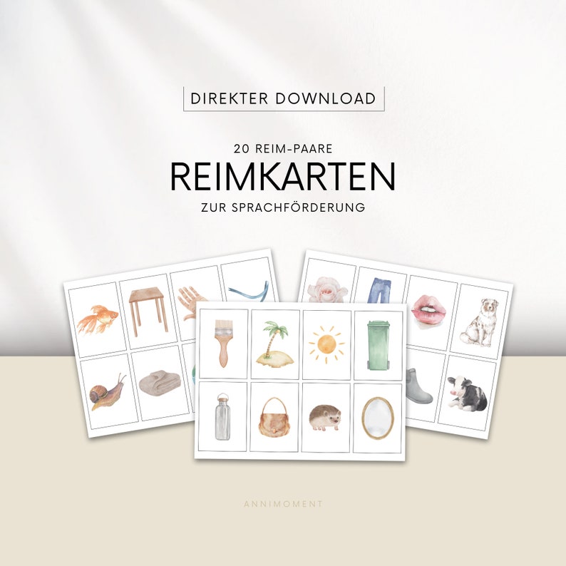 Rhyme Cards, Templates, Visual Learning, Language Development, Nursery ...