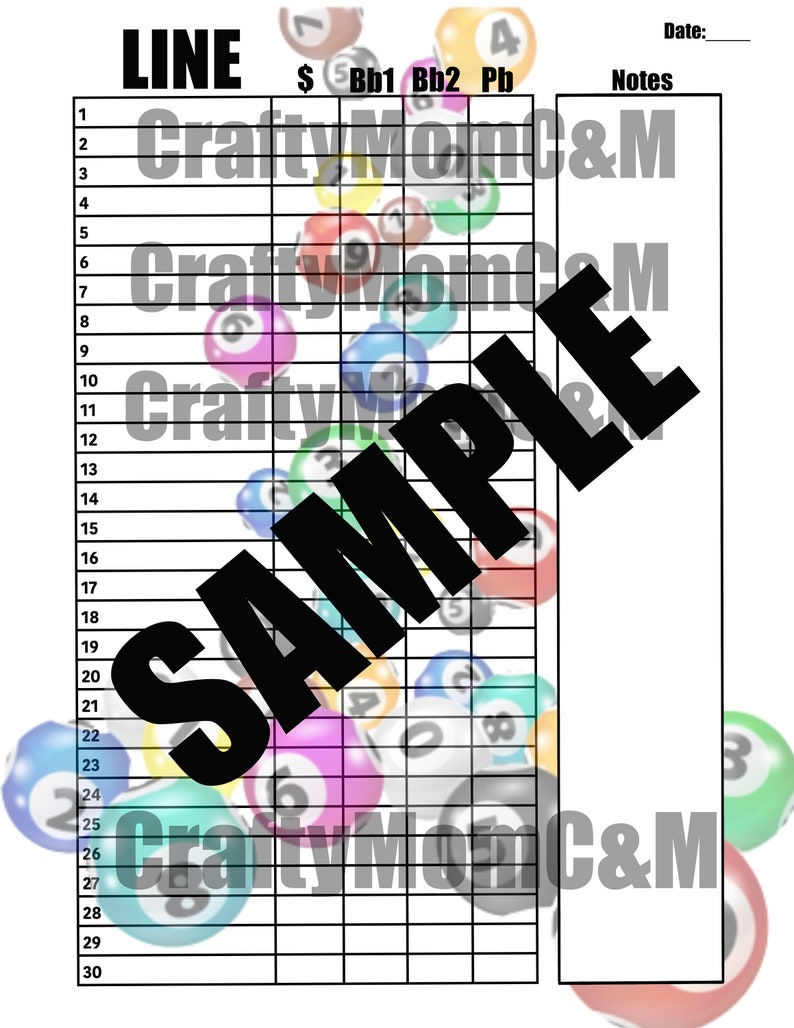 Line Pull-tabs PRINTABLE SHEET - Etsy