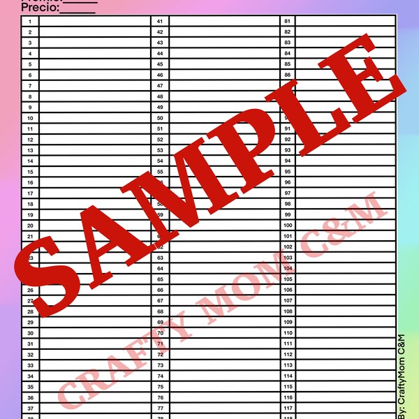 Loteria Raffle Sheets - Etsy