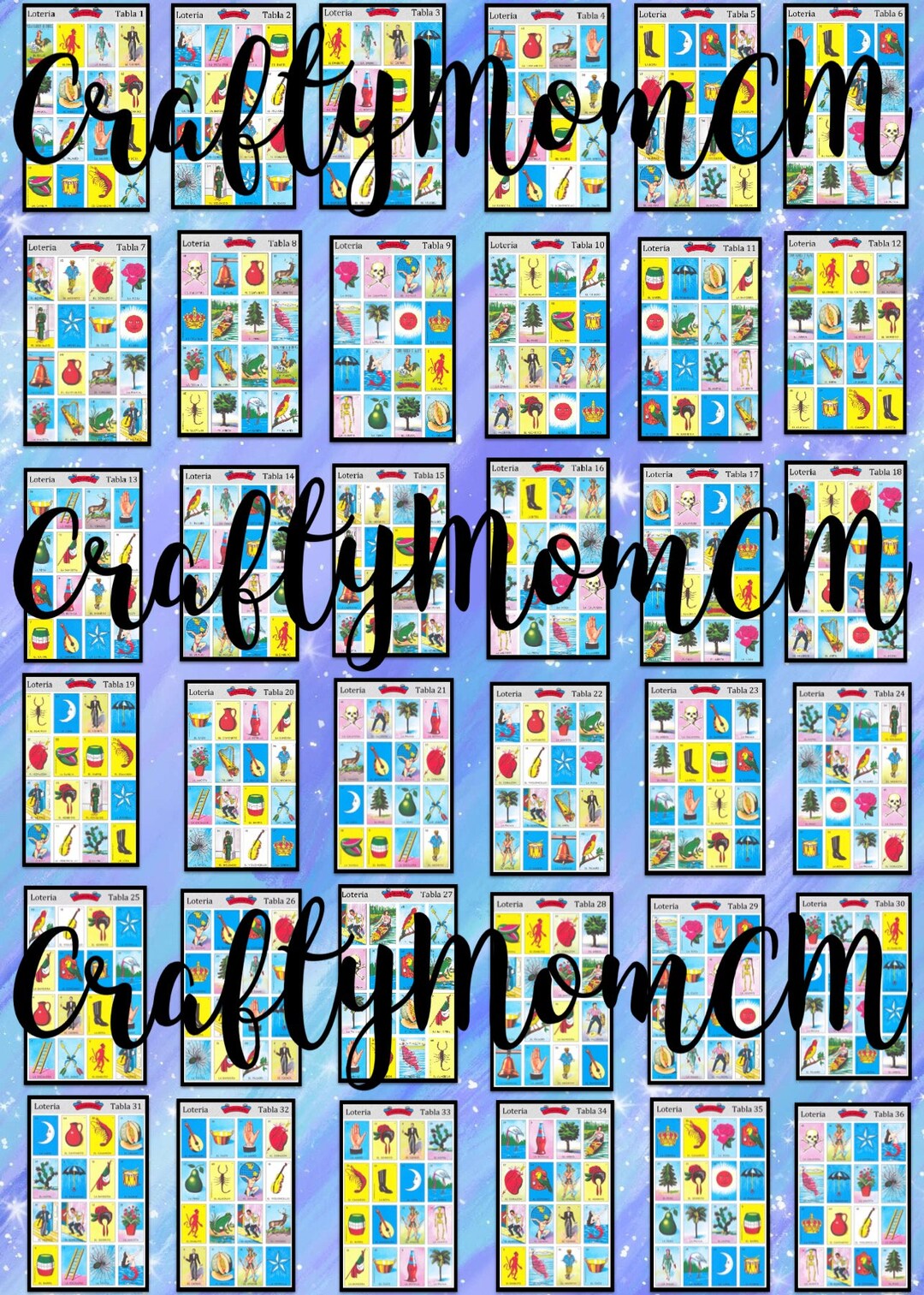 Loteria 36 Cards Original Board - Etsy