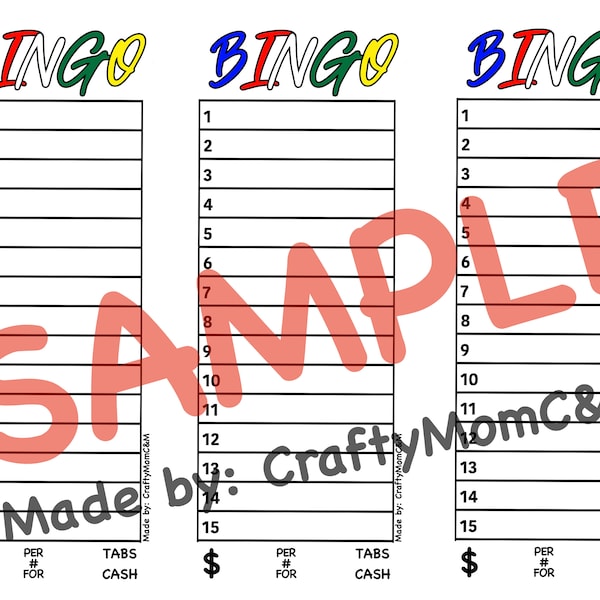 Bingo Pulltab Svg - Etsy