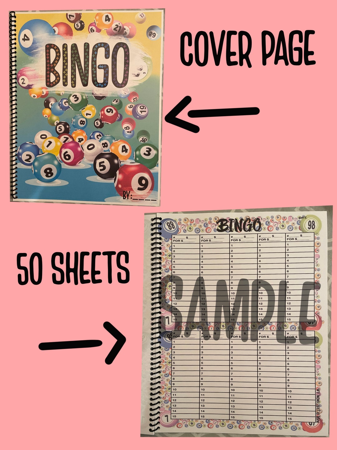 Bingo NOTEBOOK (50/75 Sheets) - Etsy