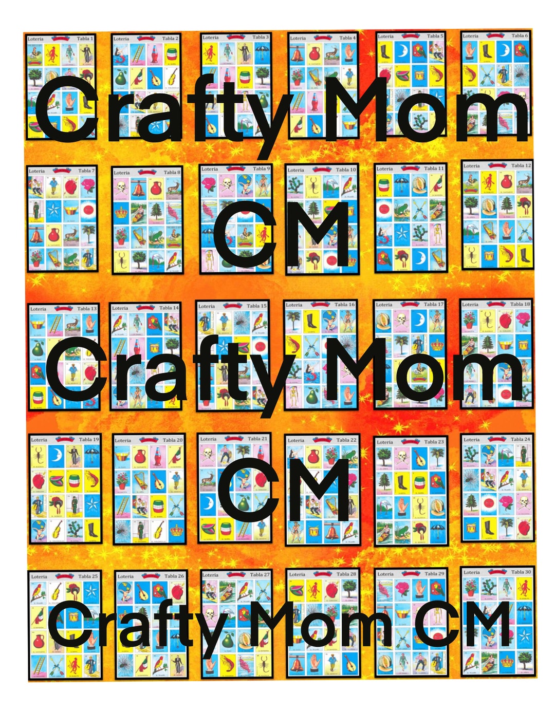 Loteria 30 CARD Board - Etsy