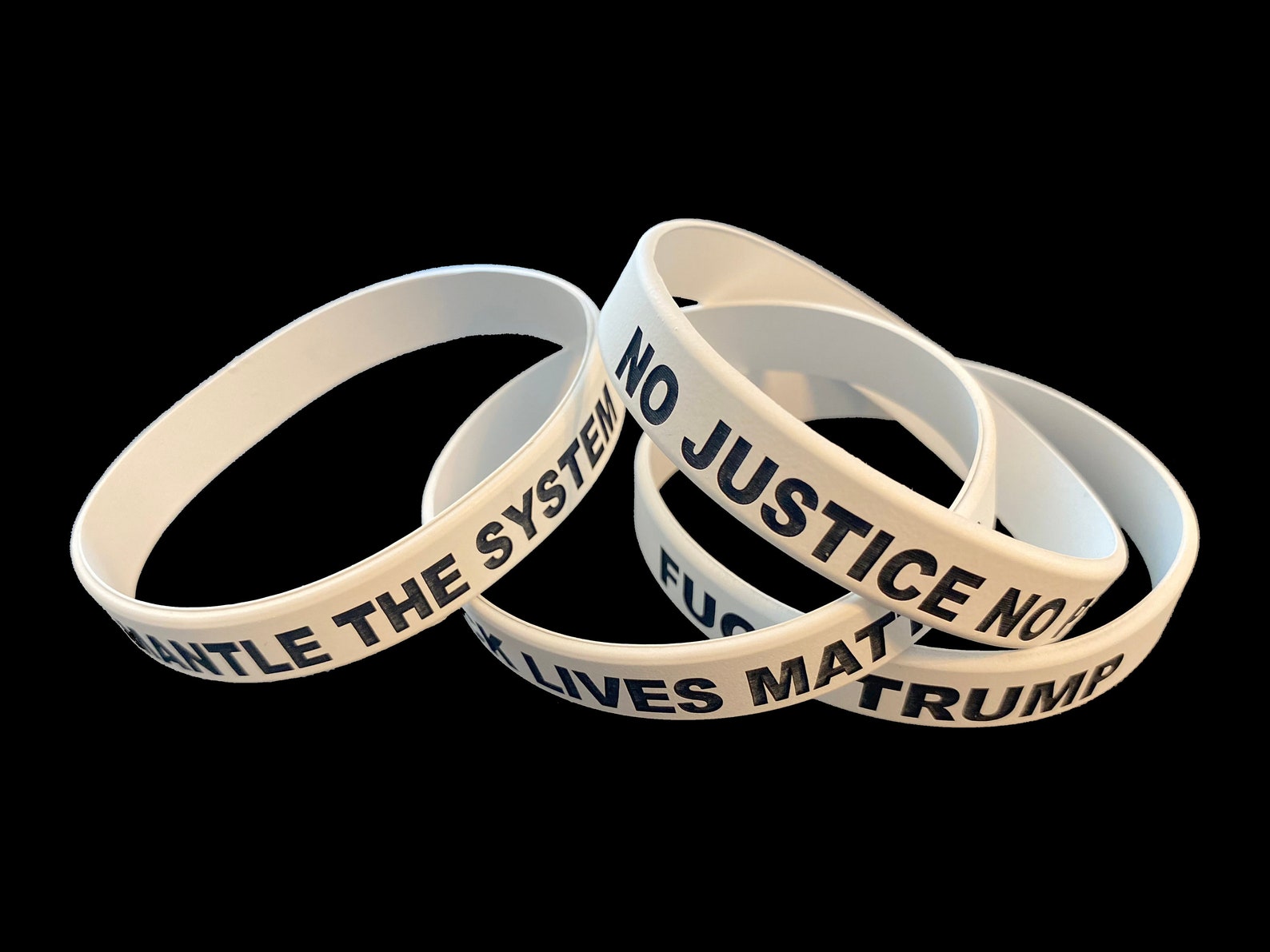 Black Lives Matter Wristband | No Justice No Peace, We Stand Together ...