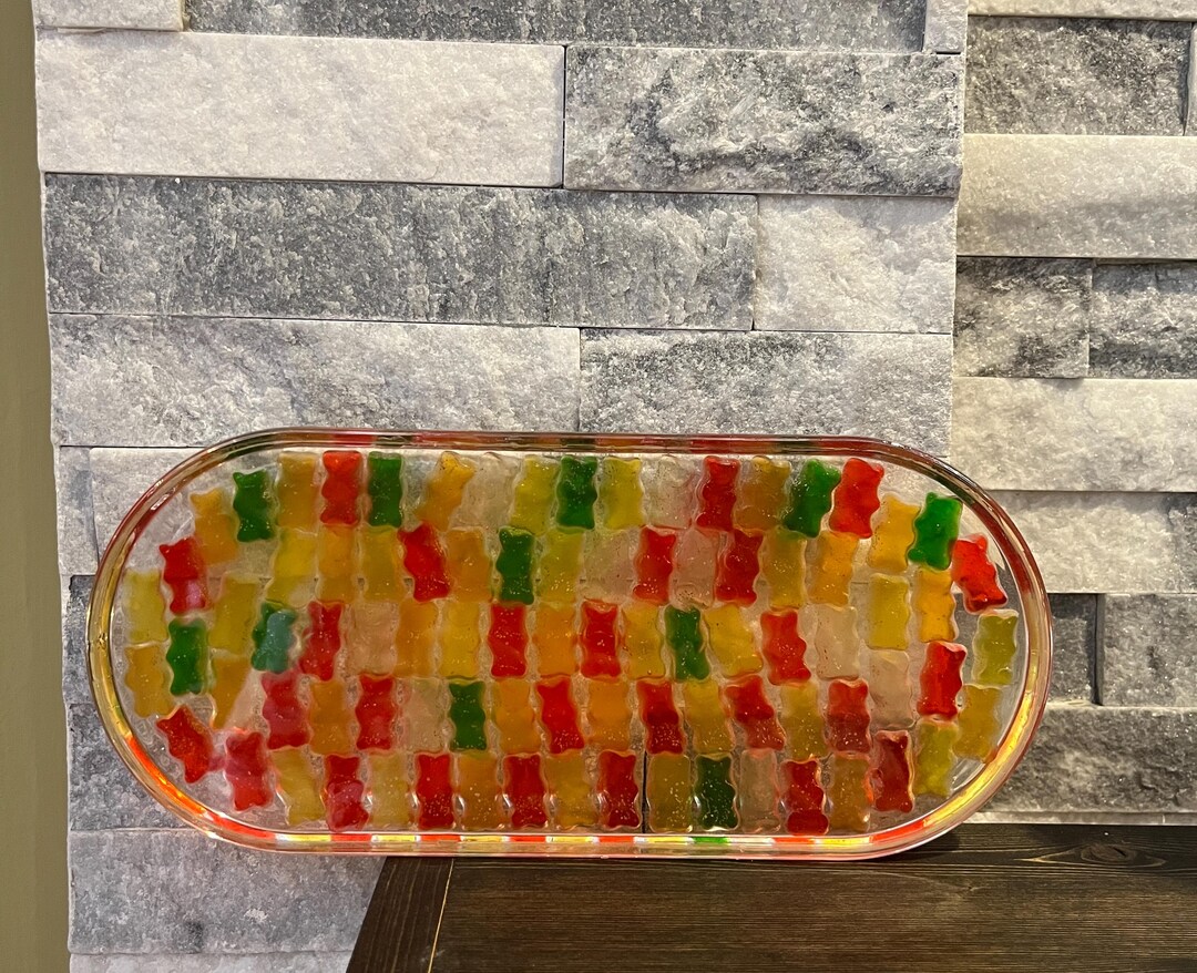 Real Gummy Bear Acrylic & Resin Vanity Tray, Bathroom Storage, Desk ...