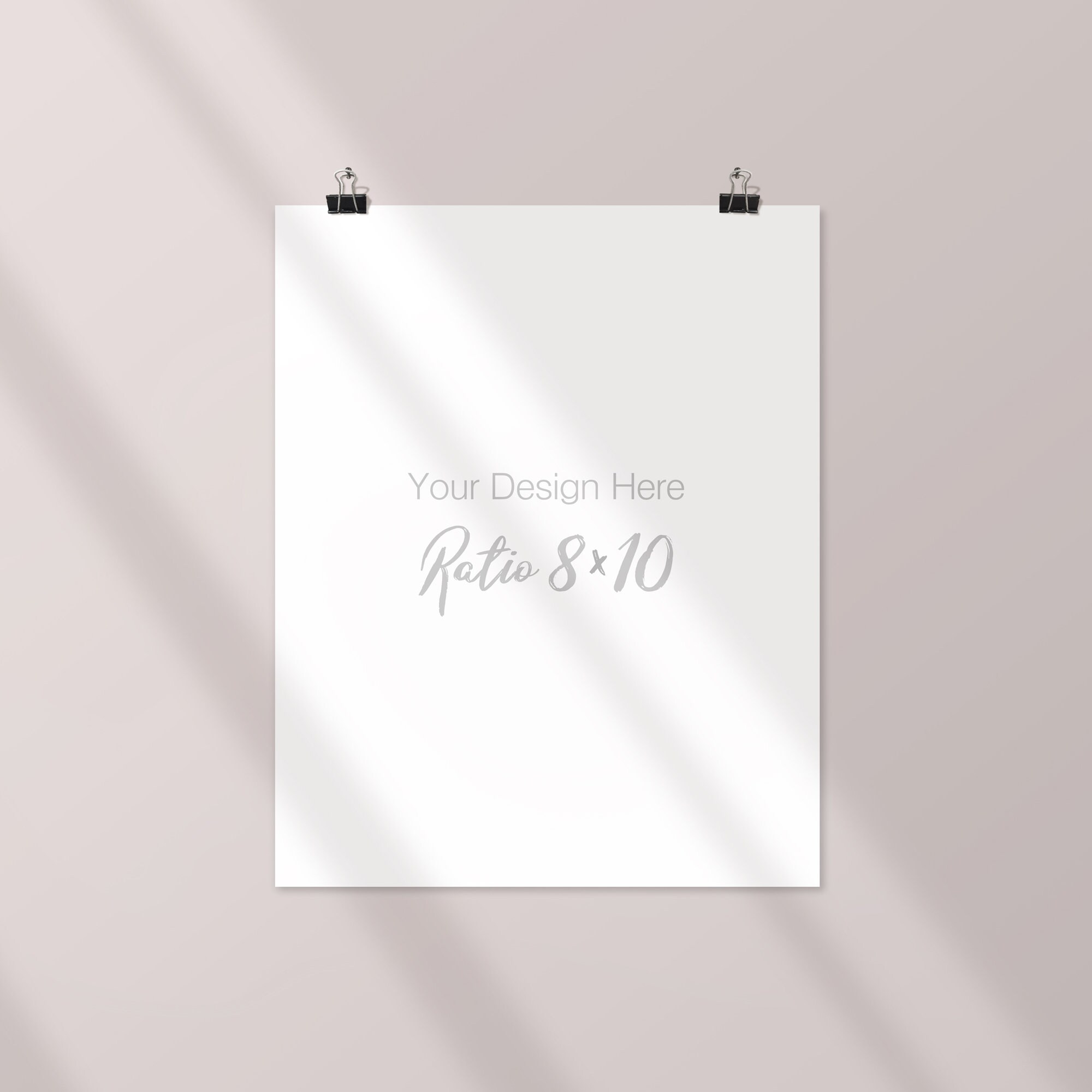 Paper Mockup Clean Mockup Wall Art Mockup With Clips - Etsy