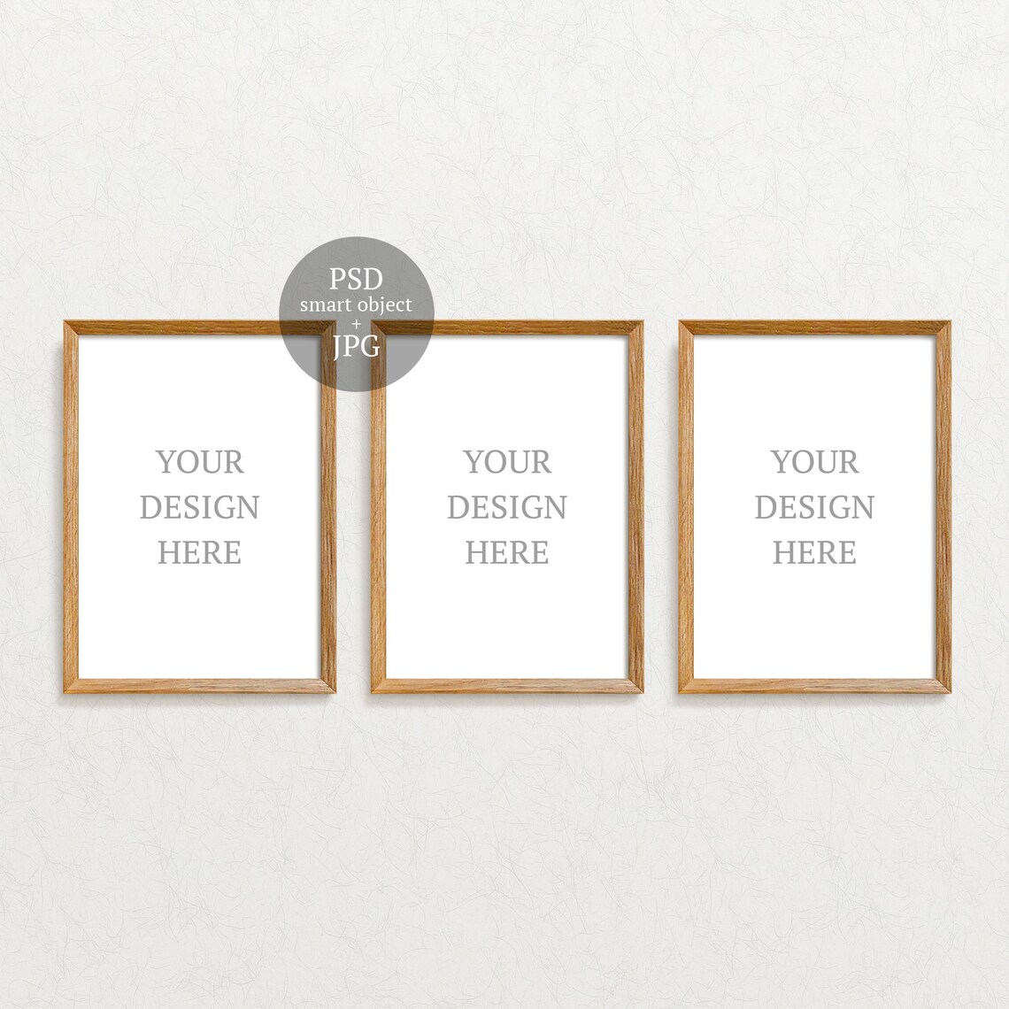 Set of 3 Frames A4 A3 Set of 3 Digital Wood Frame Mock Up - Etsy