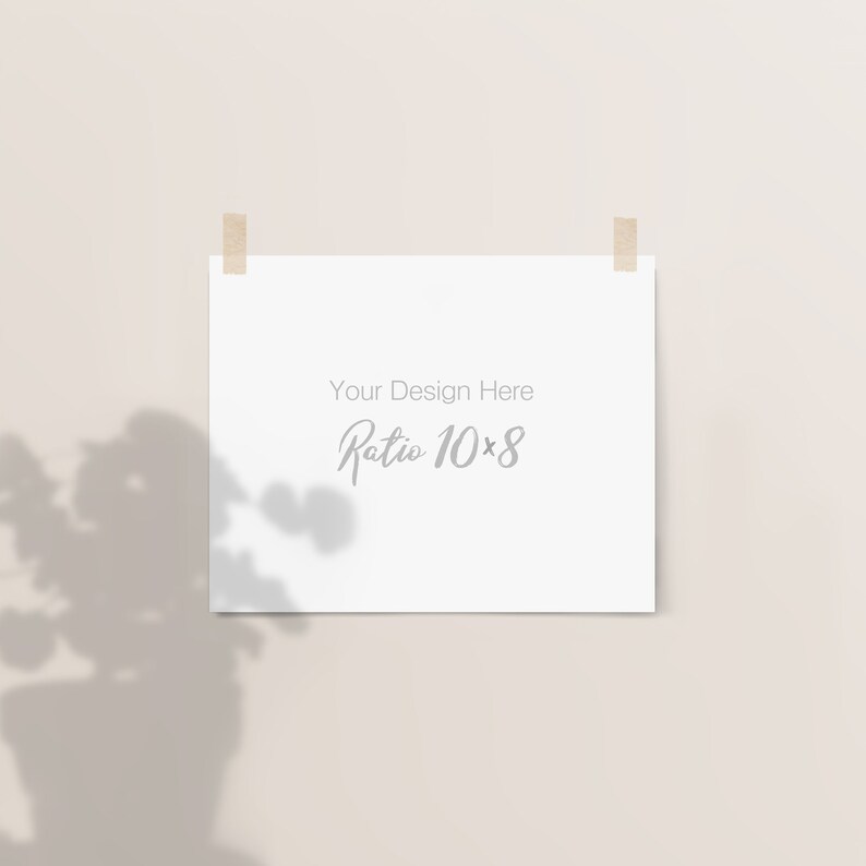Paper Mock up Horizontal Mock up 10x8 Frame Mock up A4 | Etsy