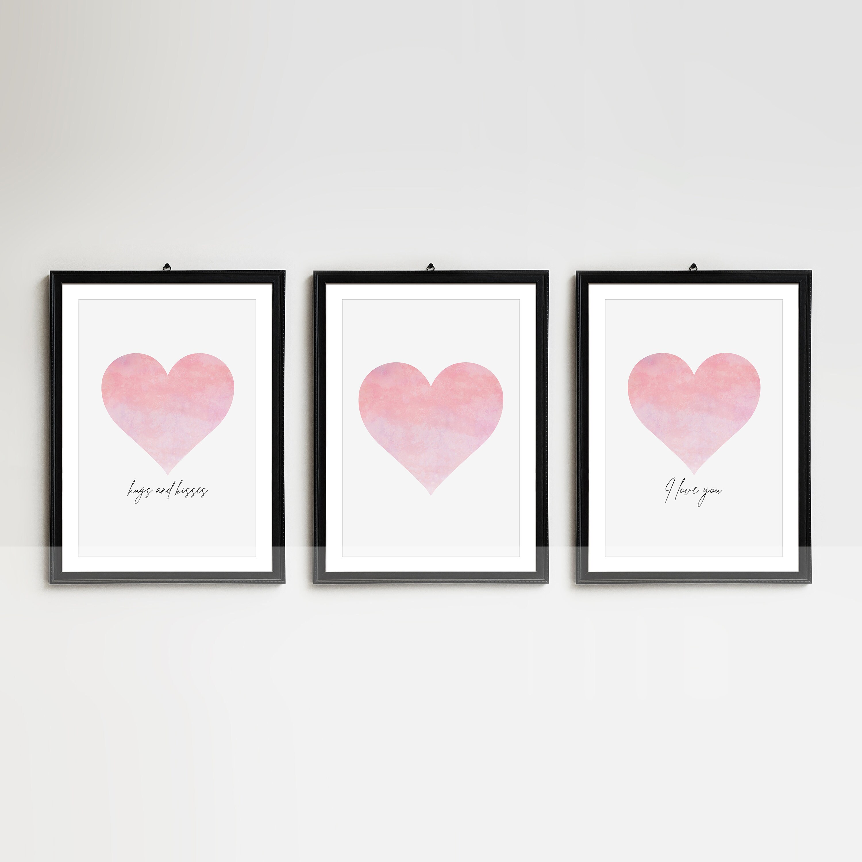 Watercolor Heart Printable Poster Wall Décor Home & Living etna.com.pe