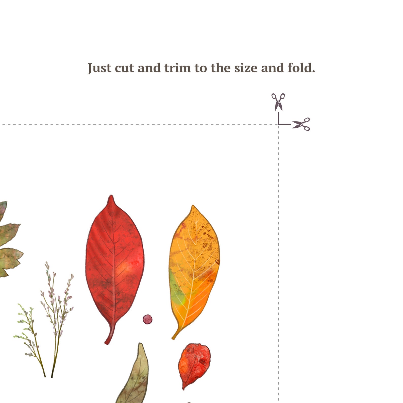 Happy Thanksgiving Fall Gift Printable Card Hello Card | Etsy