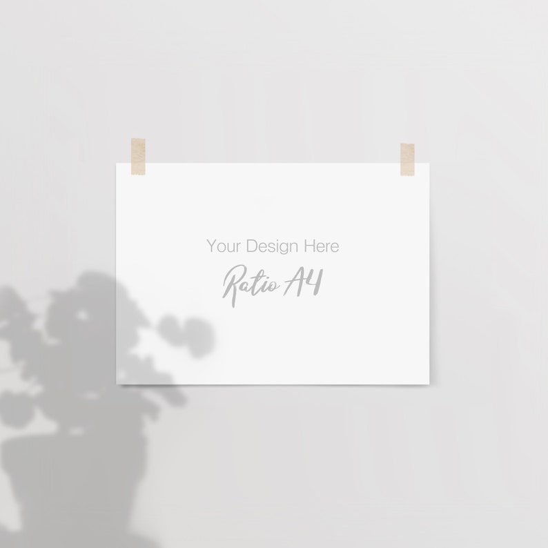 Paper Mock Up Horizontal Mock Up 10x8 Frame Mock Up A4 - Etsy