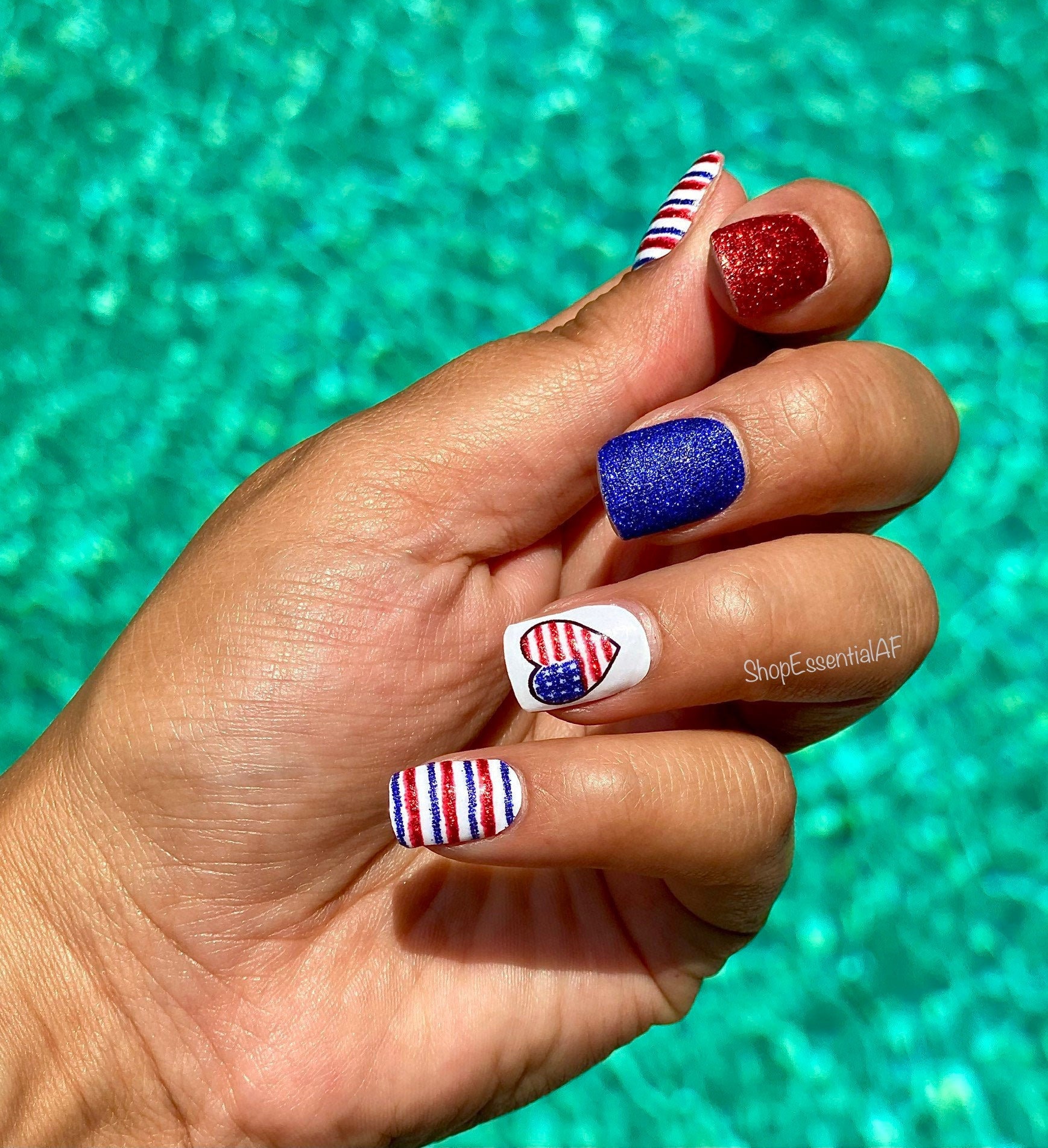 American Flag Nail Design