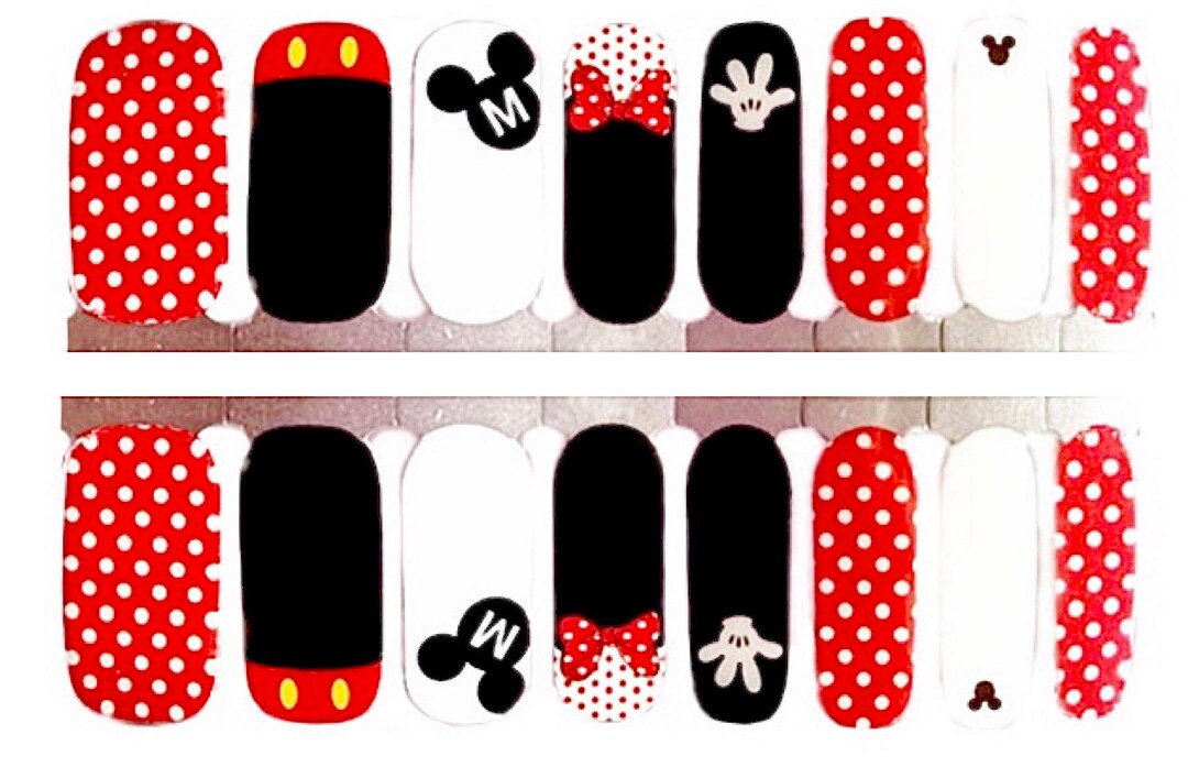 Hello, Mickey Mouse Nails, Mickey Nail Wraps, Minnie Mouse Nails ...