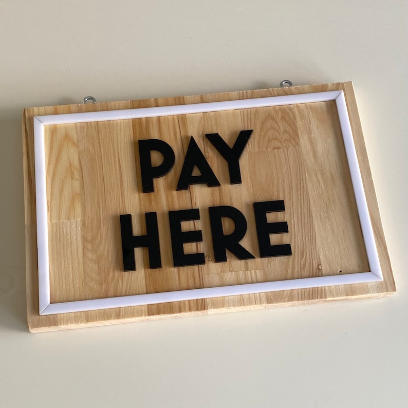 Order Here Pick up Here Pay Here - Rectangular Wooden Sign Sign Set - Etsy