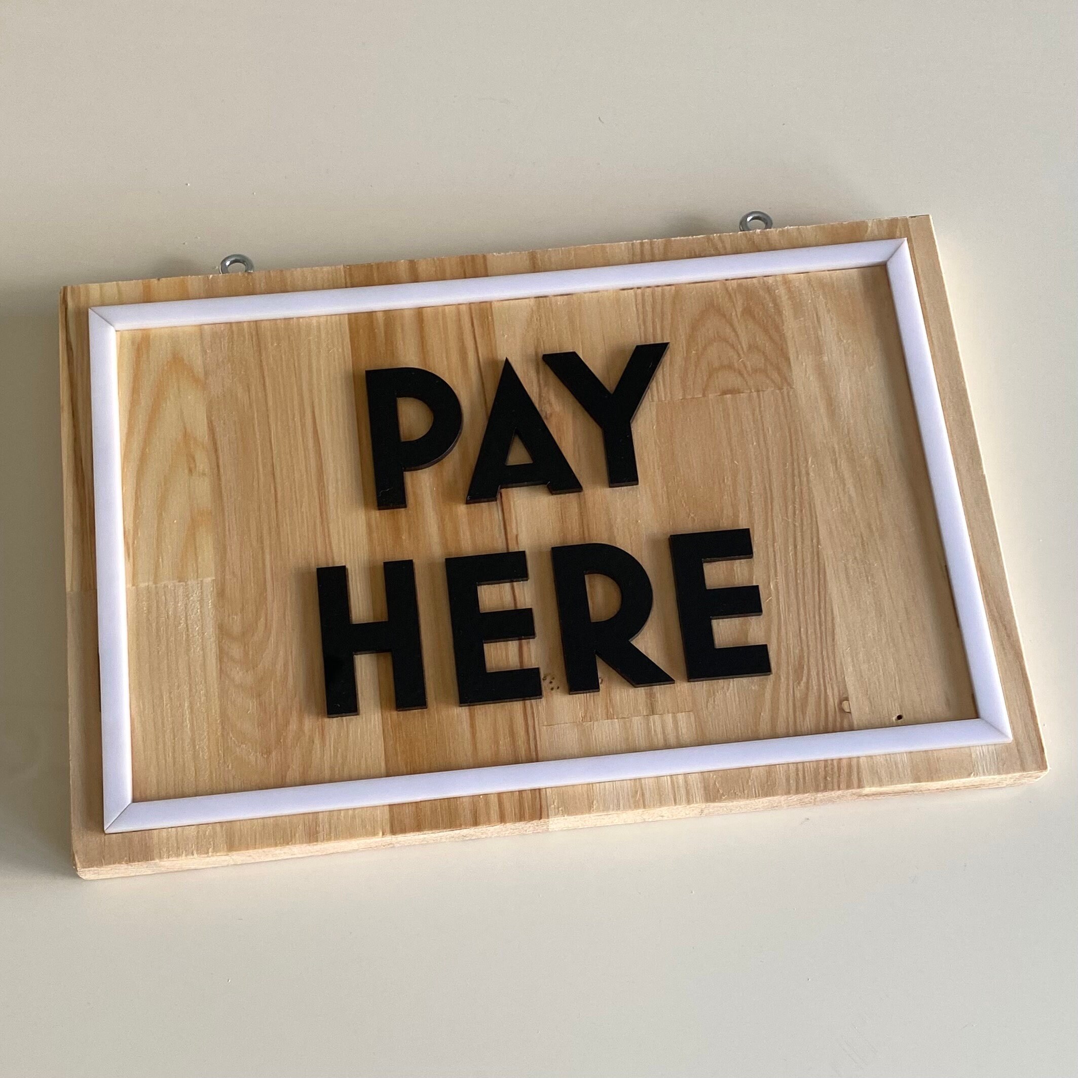 Order Here Pick up Here Pay Here - Rectangular Wooden Sign Sign Set - Etsy