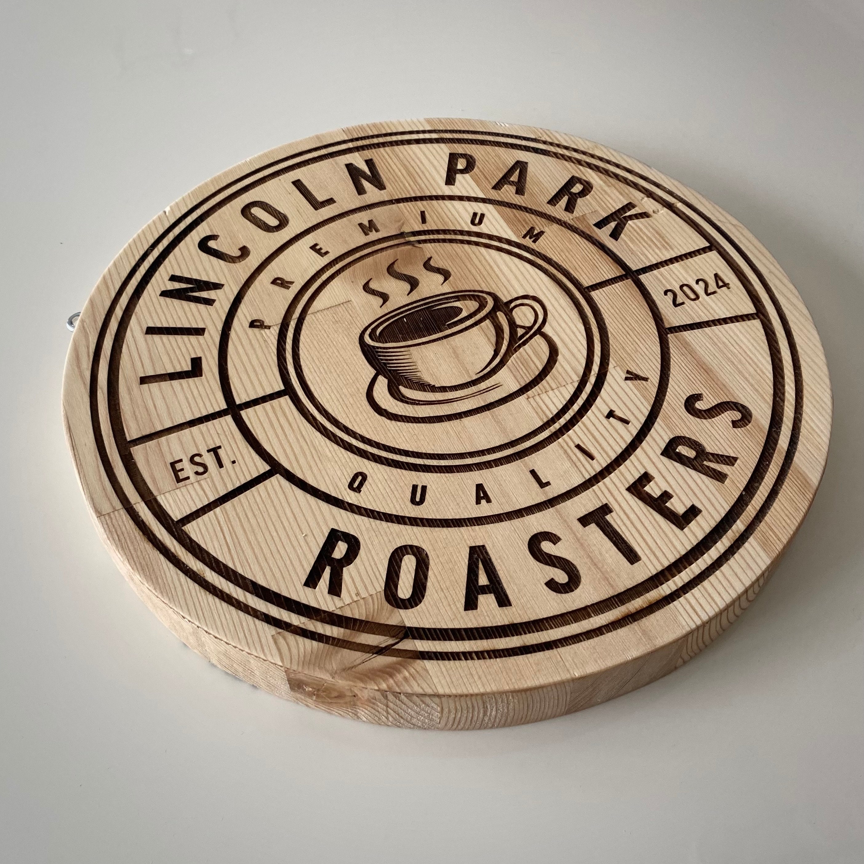 Customizable Coffee Sign | Custom Circular Wooden Coffee Sign - Etsy