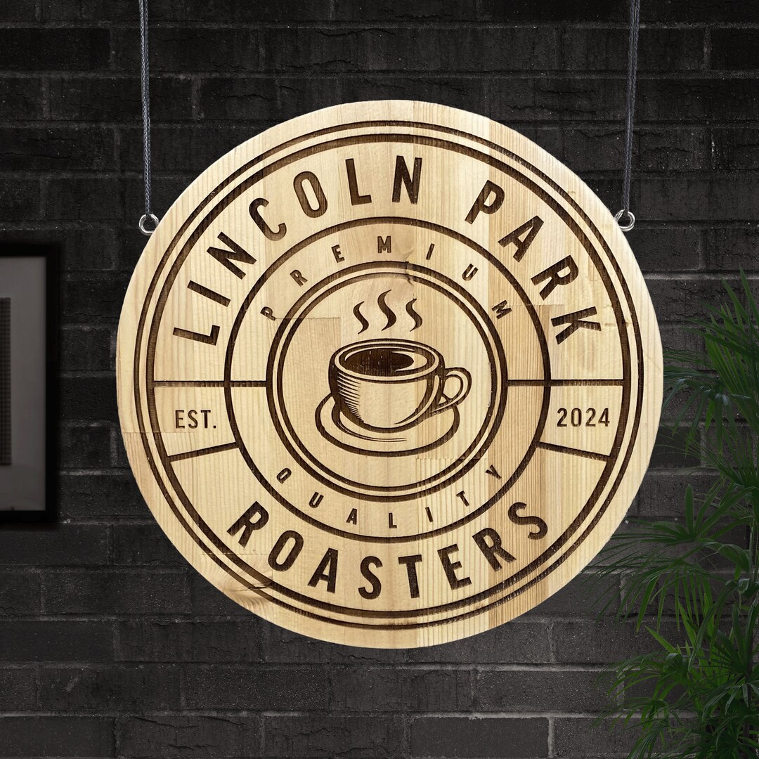 Customizable Coffee Sign | Custom Circular Wooden Coffee Sign - Etsy