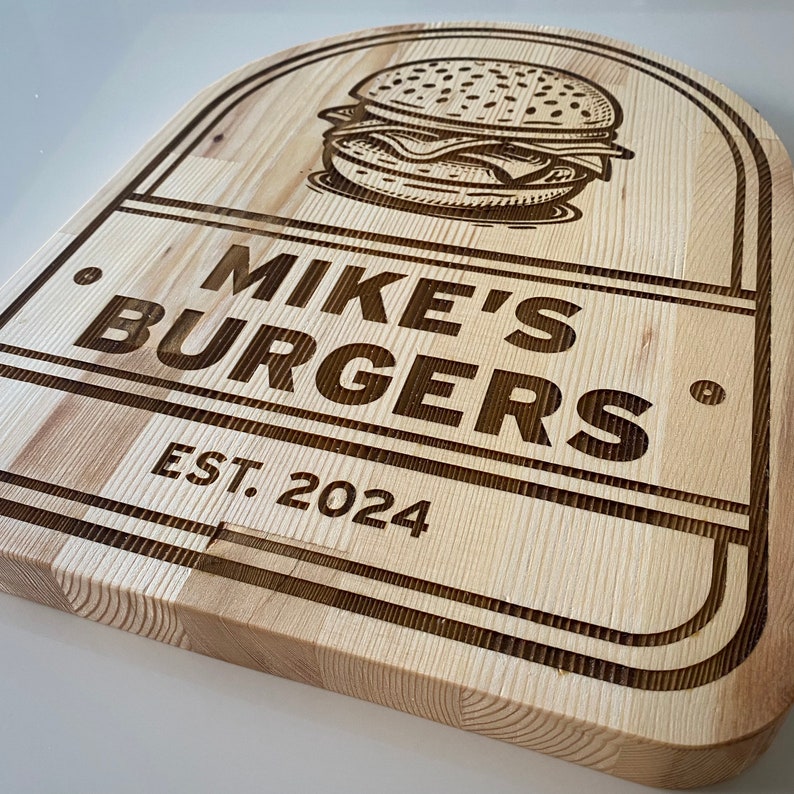 Customizable Burger Sign | Custom Wooden Burger Sign - Etsy