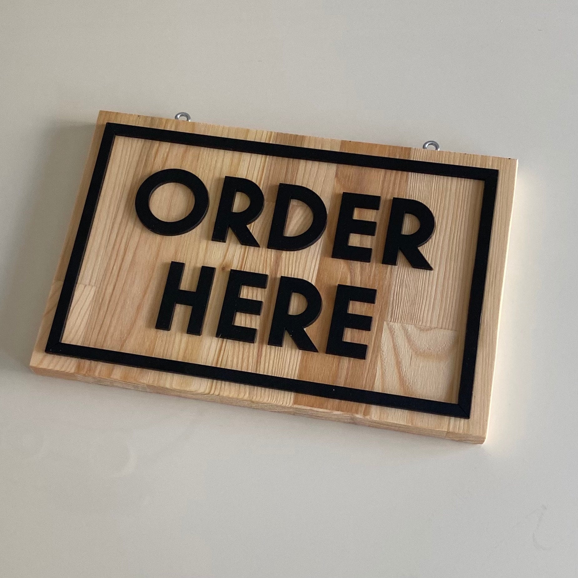 Order Here Rectangular Wooden Sign - Etsy