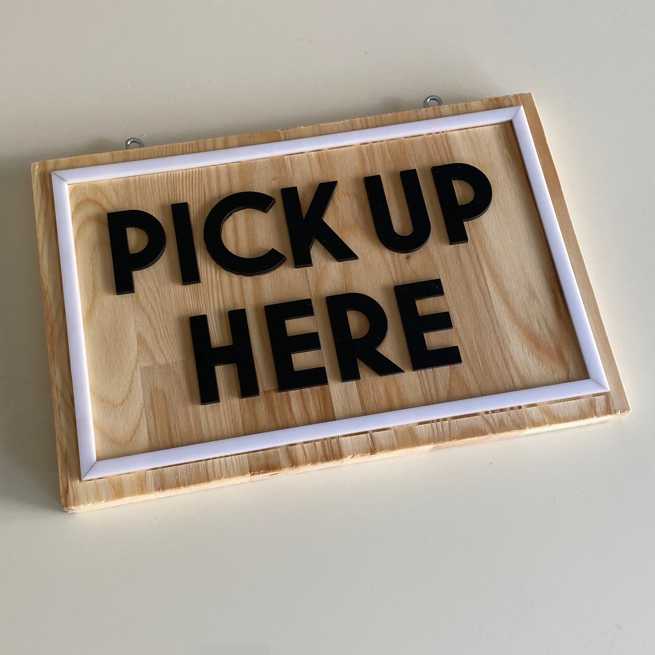 Order Here Pick up Here Rectangular Wooden Sign Sign Set - Etsy