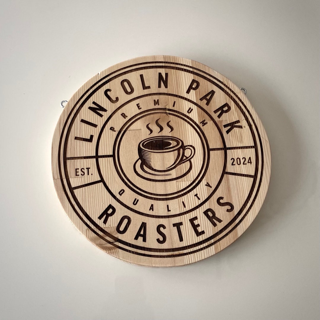 Customizable Coffee Sign Custom Circular Wooden Coffee Sign - Etsy