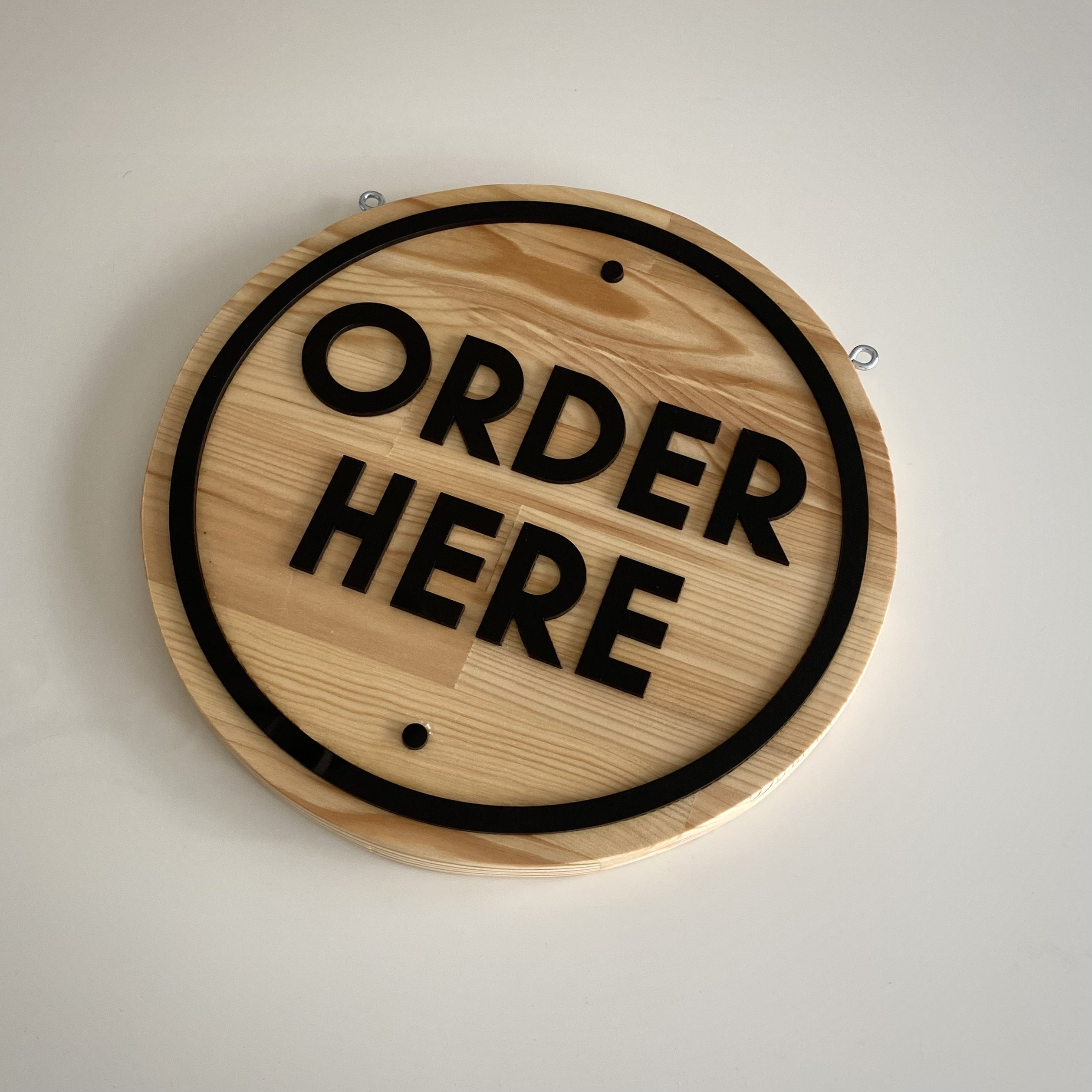 Order Here Pick up Here Pay Here Circular Wooden Sign Sign Set - Etsy