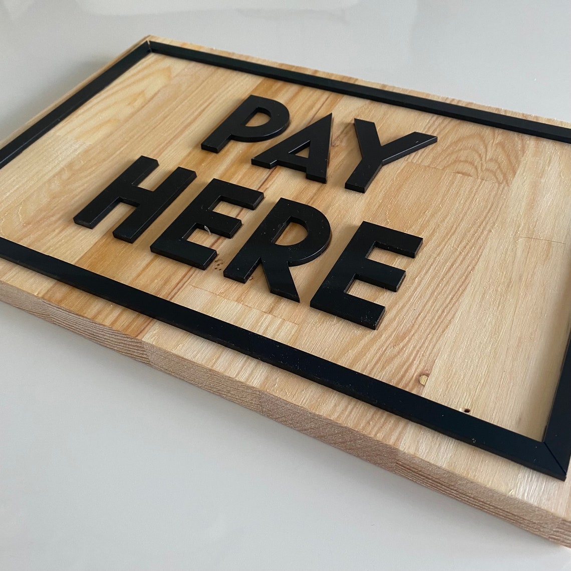Pay Here Rectangular Wooden Sign - Etsy