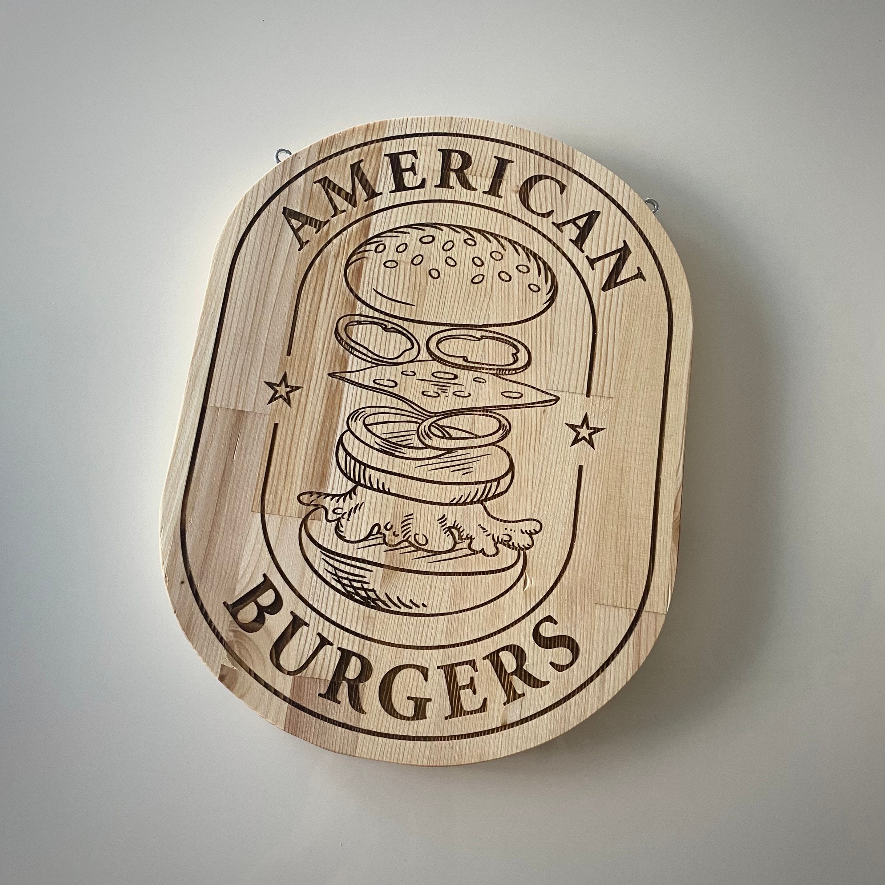 Custom Burger Sign Wooden Vintage Burger Sign - Etsy
