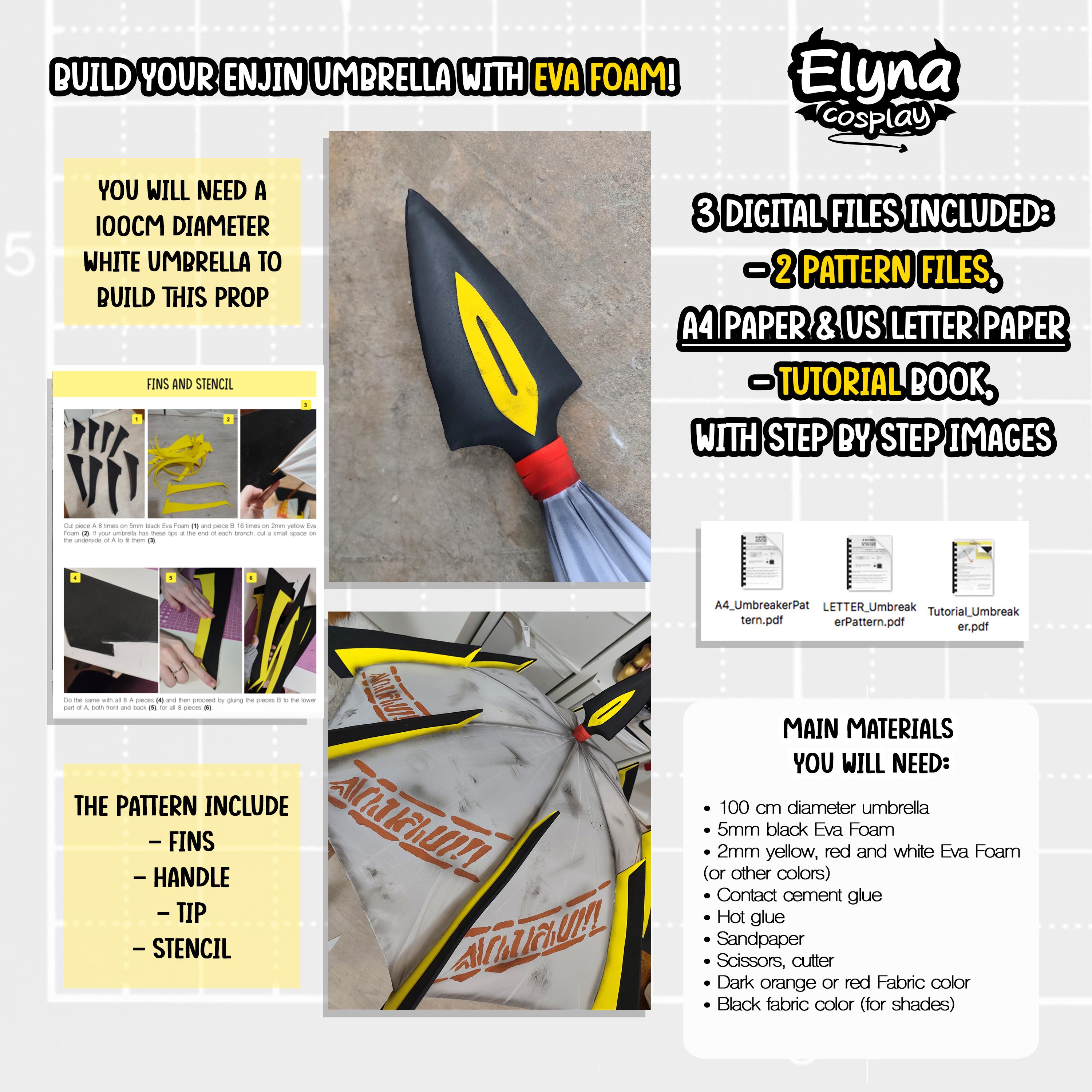 Gachiakuta Enjin Umbrella Cosplay Foam PATTERN + Tutorial (DIGITAL) - Etsy