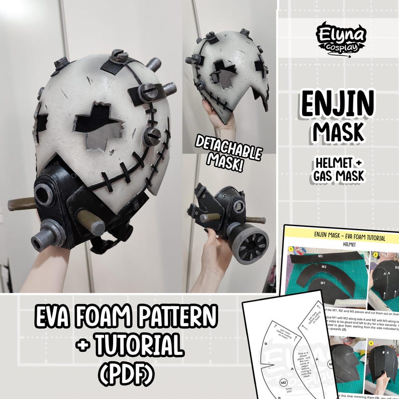 Gachiakuta Enjin Mask Cosplay EVA Foam PATTERN + Tutorial (DIGITAL) - Etsy