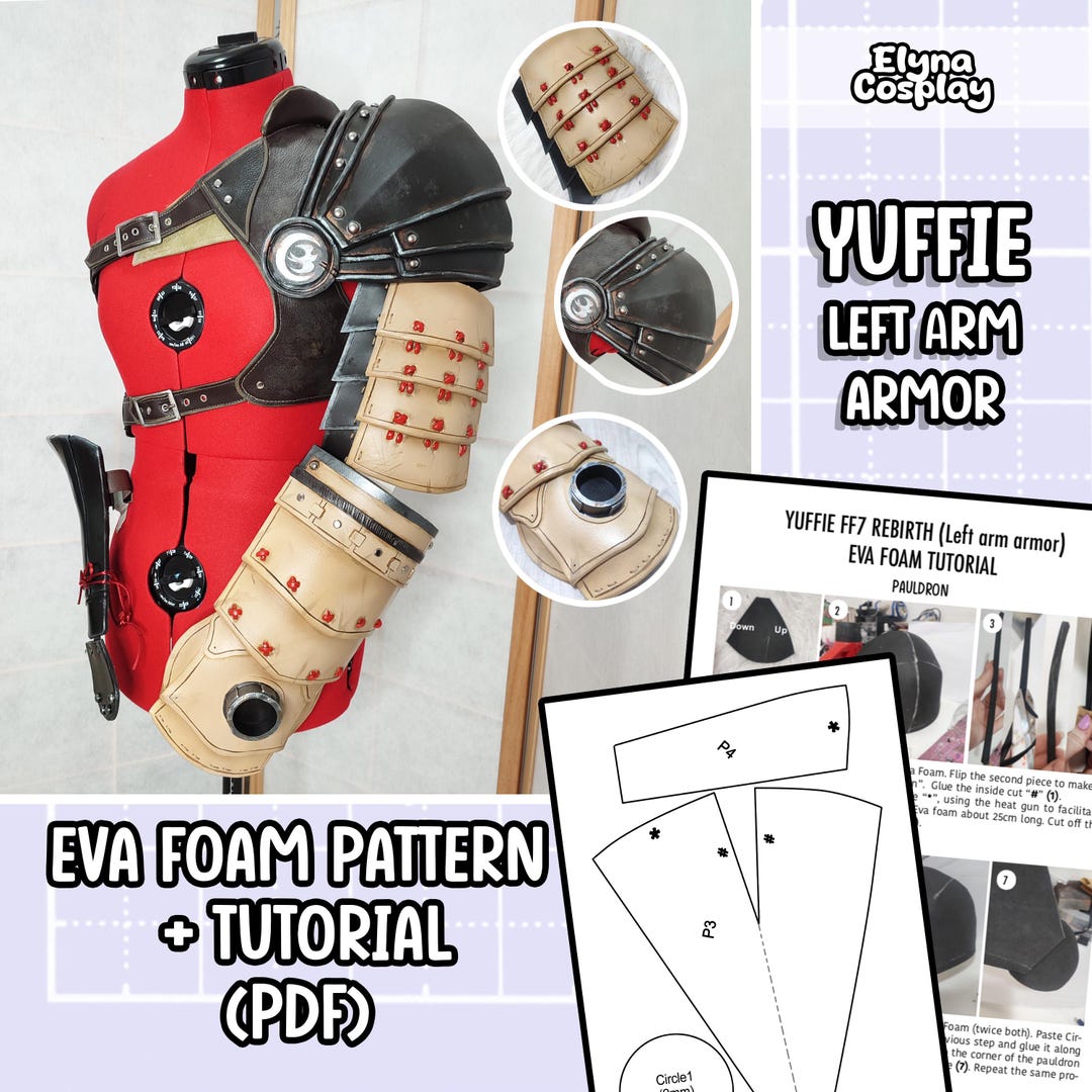 Yuffie Ff7rebirth Armor Cosplay Foam Pattern: Printable PDF + PDF ...
