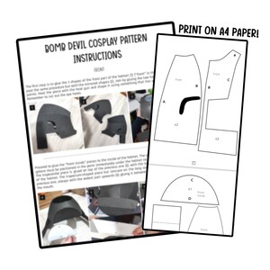 Bomb Devil Cosplay Foam Pattern (helmet + Collar): Printable PDF ...