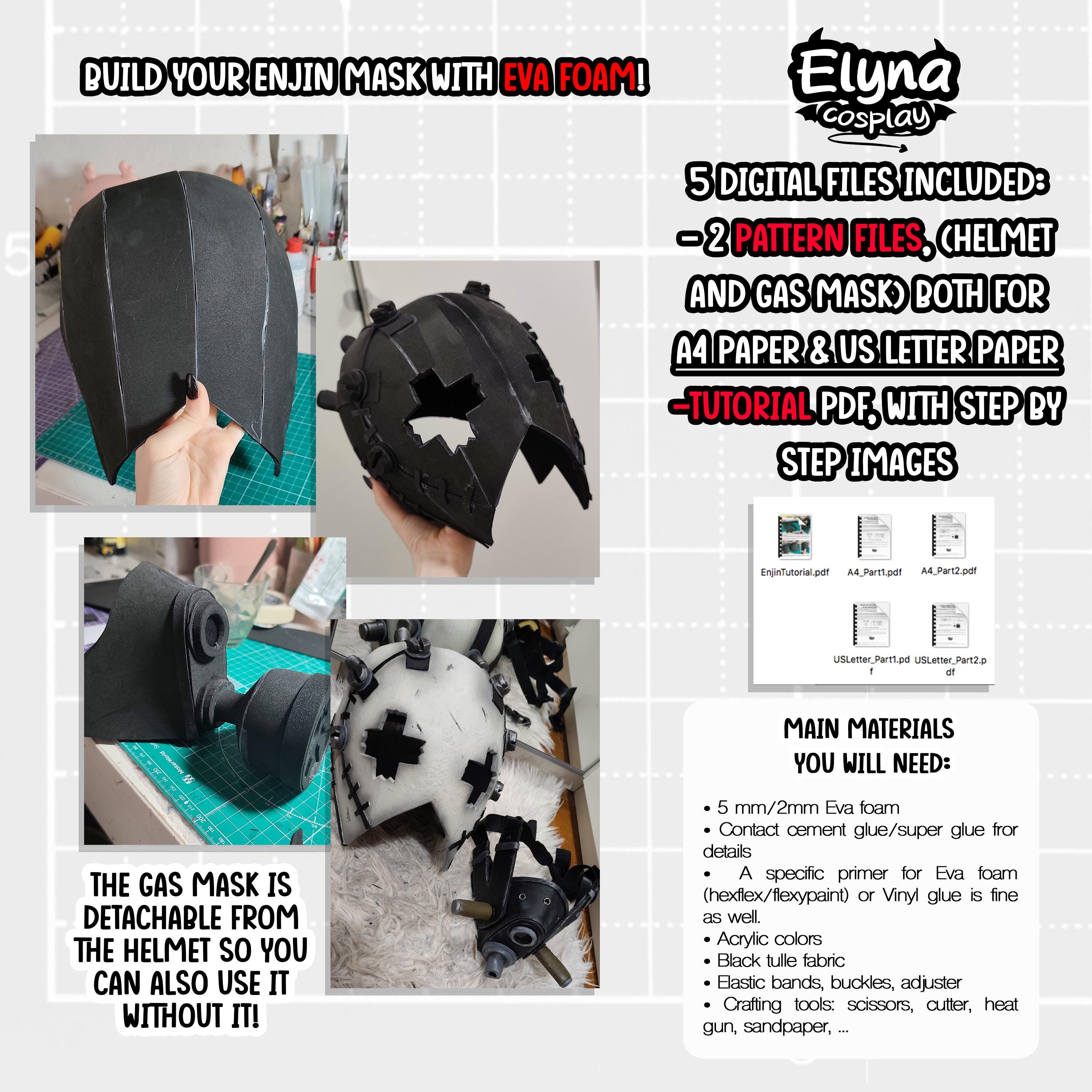 Gachiakuta Enjin Mask Cosplay EVA Foam PATTERN + Tutorial (DIGITAL) - Etsy