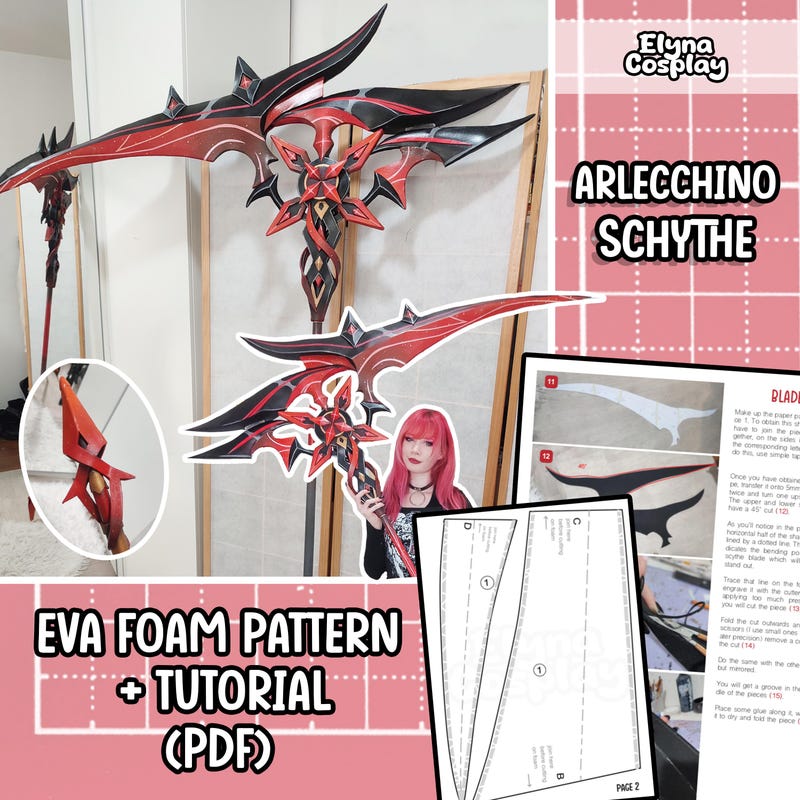 Scythe Pattern Cosplay - Etsy