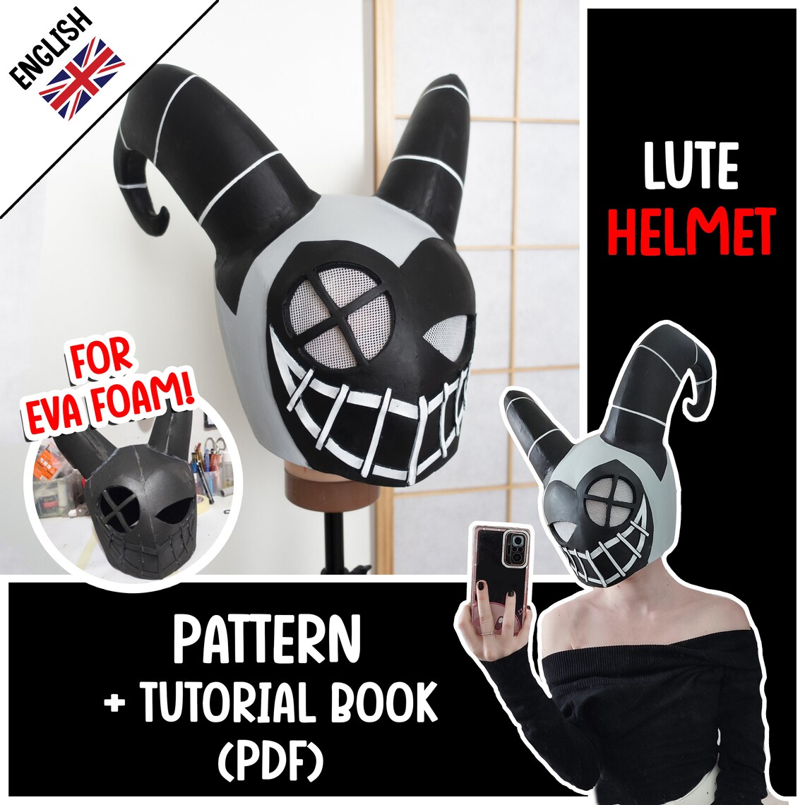 Lute Helmet Cosplay Foam Pattern Tutorial Book PDF - Etsy