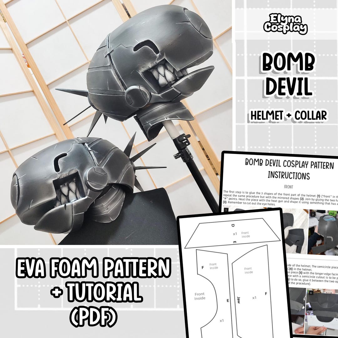Bomb Devil Cosplay Foam Pattern DIGITAL: Printable PDF + Instructions ...
