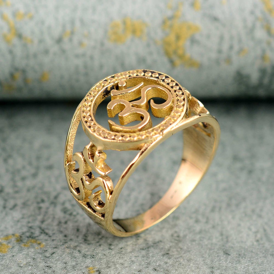 Ohm Ring Lord Shiva Ring 18k Gold Ring Meditation Ring - Etsy