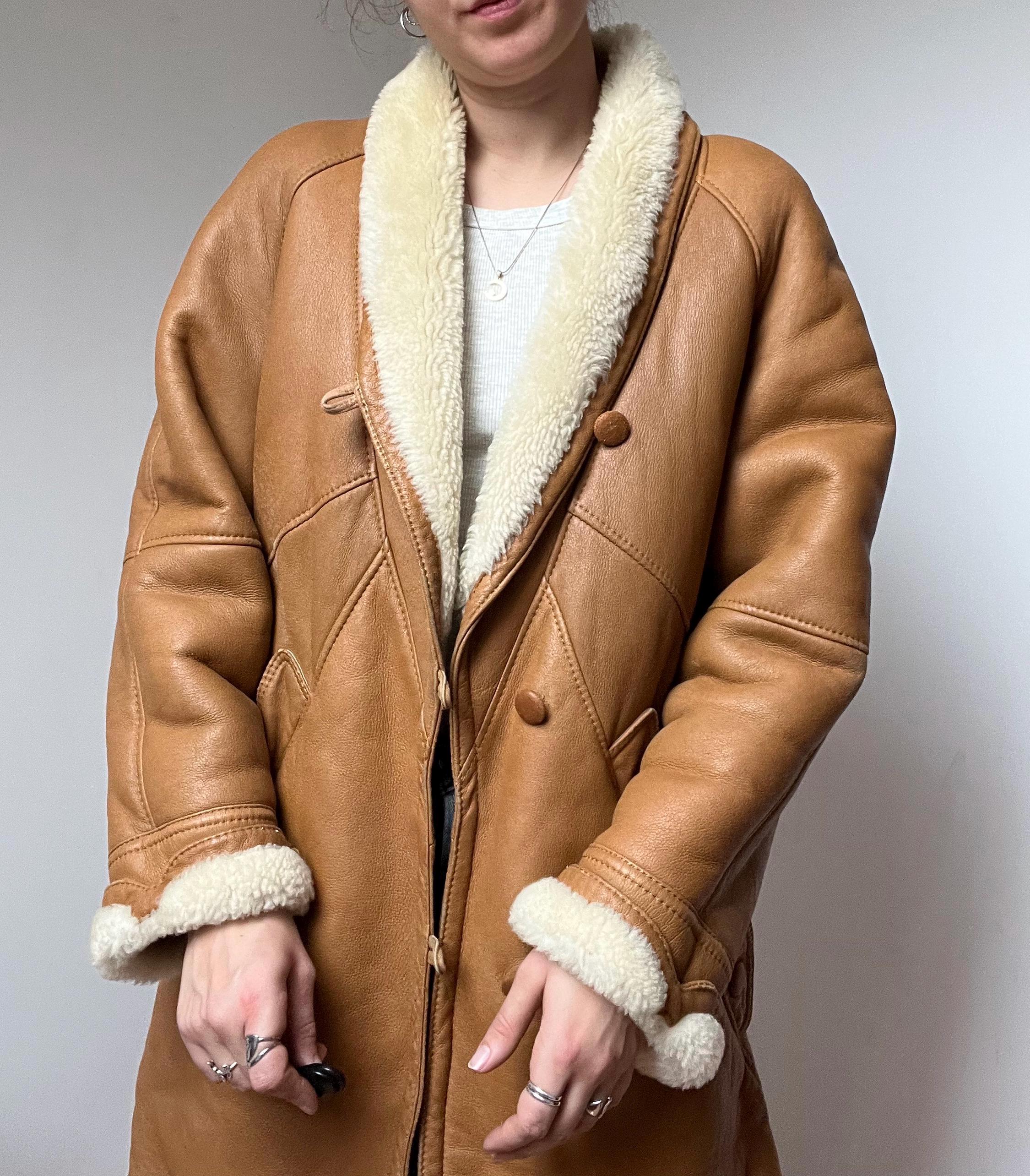 Vintage Shearling Coat | Size S-M I Vintage 70s Sheepskin Shearling ...