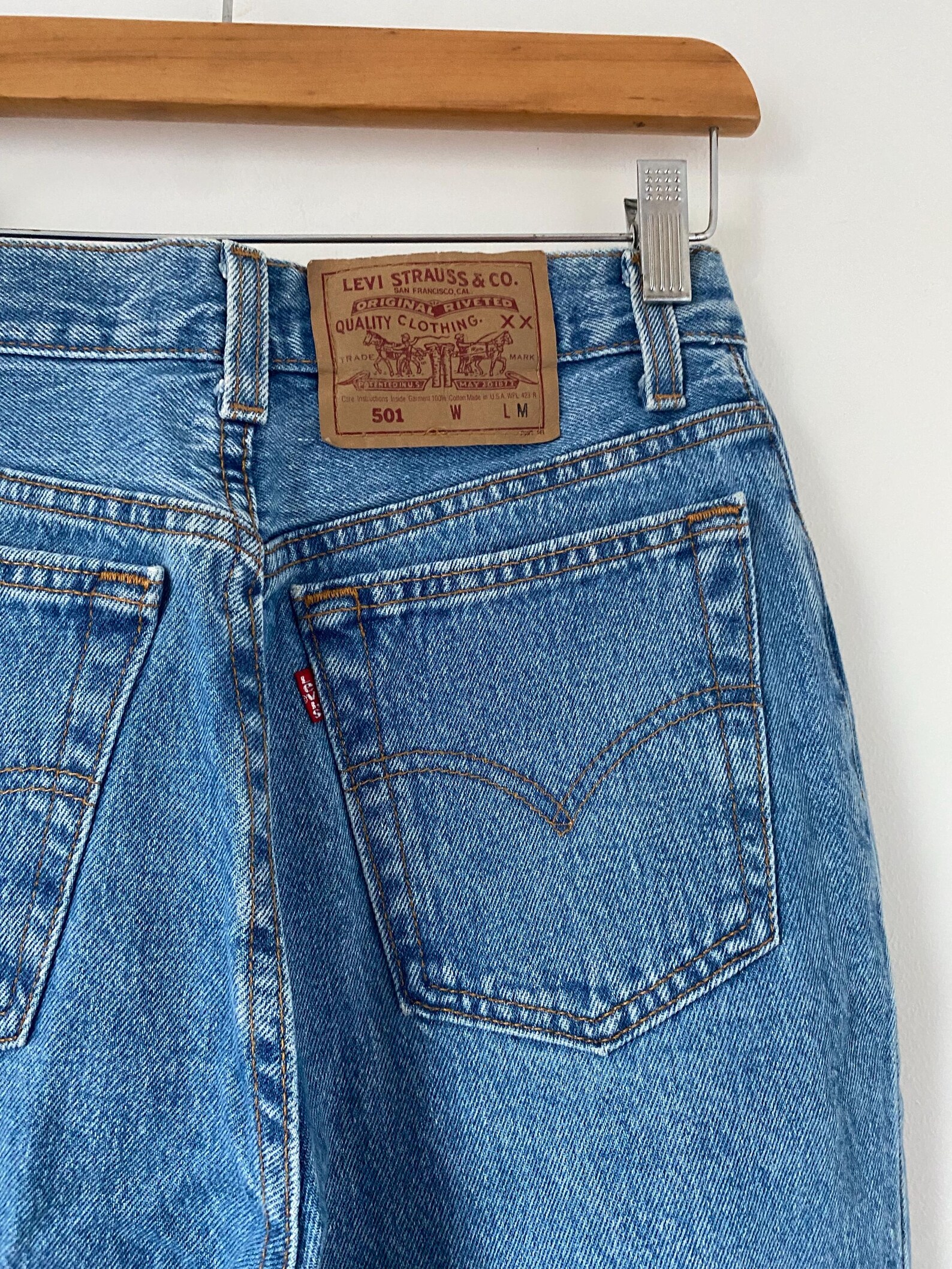 Vintage Levi’s 17501 High Rise Jeans W27 L32 – Made in USA Light Blue ...