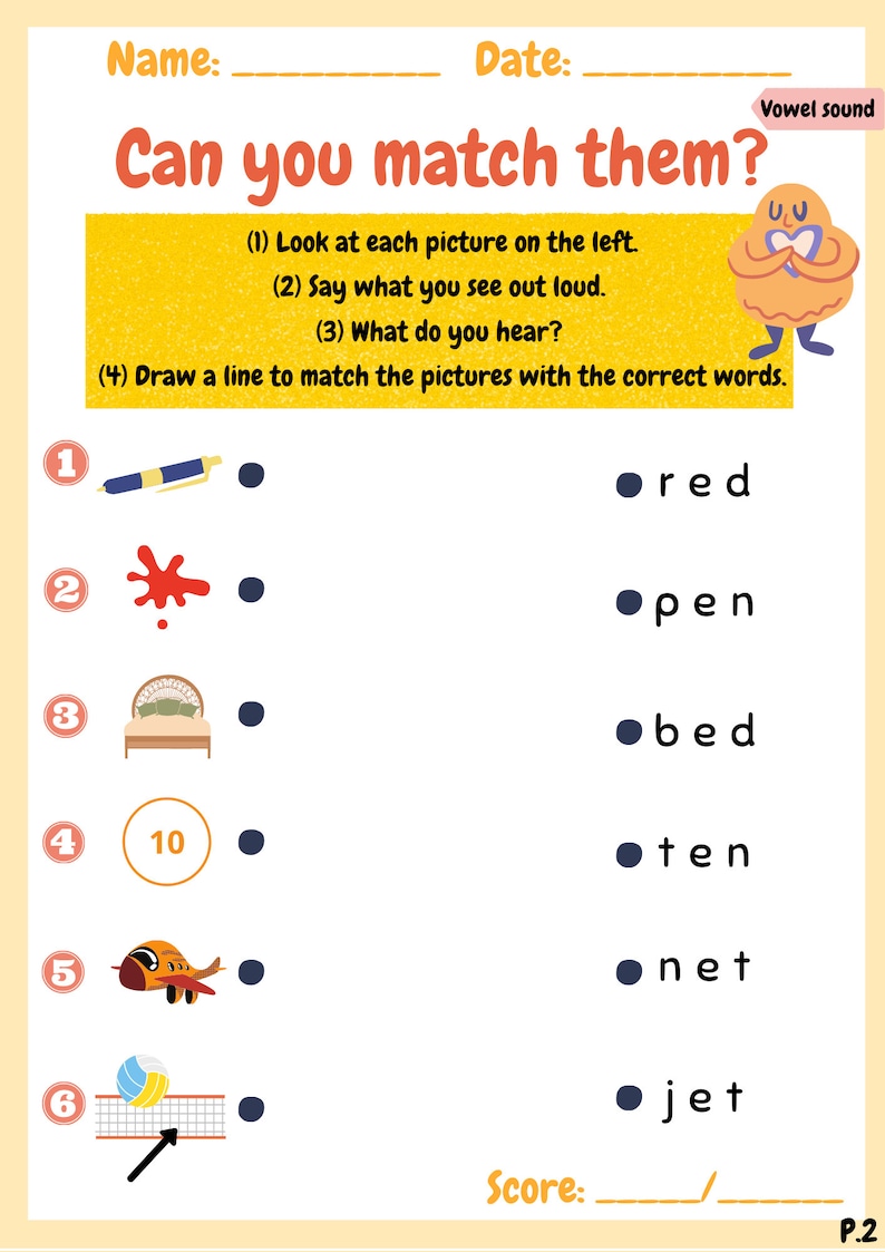 Phonics Worksheets -CVC and Sight Words for Kindergarten/first Grade ...