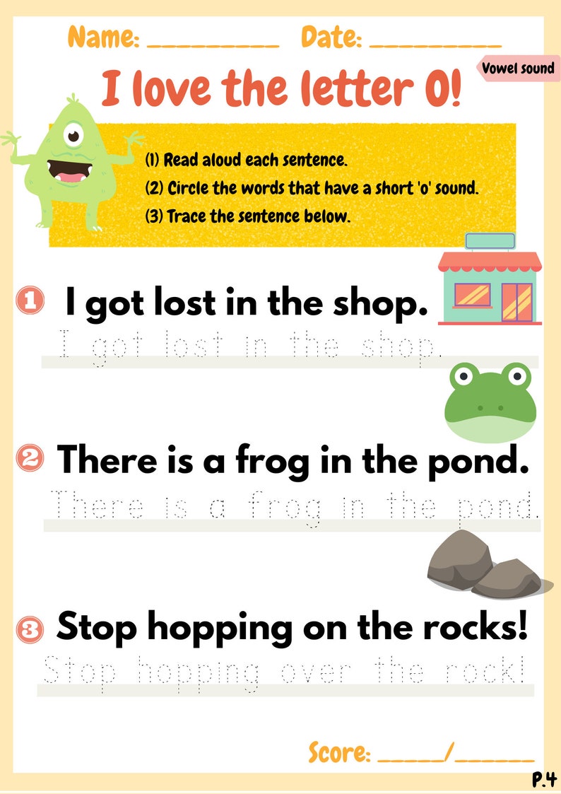 Phonics Worksheets -CVC and Sight Words for Kindergarten/first Grade ...