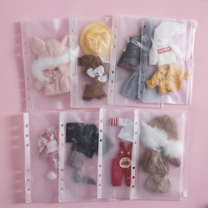 Obitsu11 Doll Clothes Storage Bag Notebook Binder Type for OB11,1/12 ...