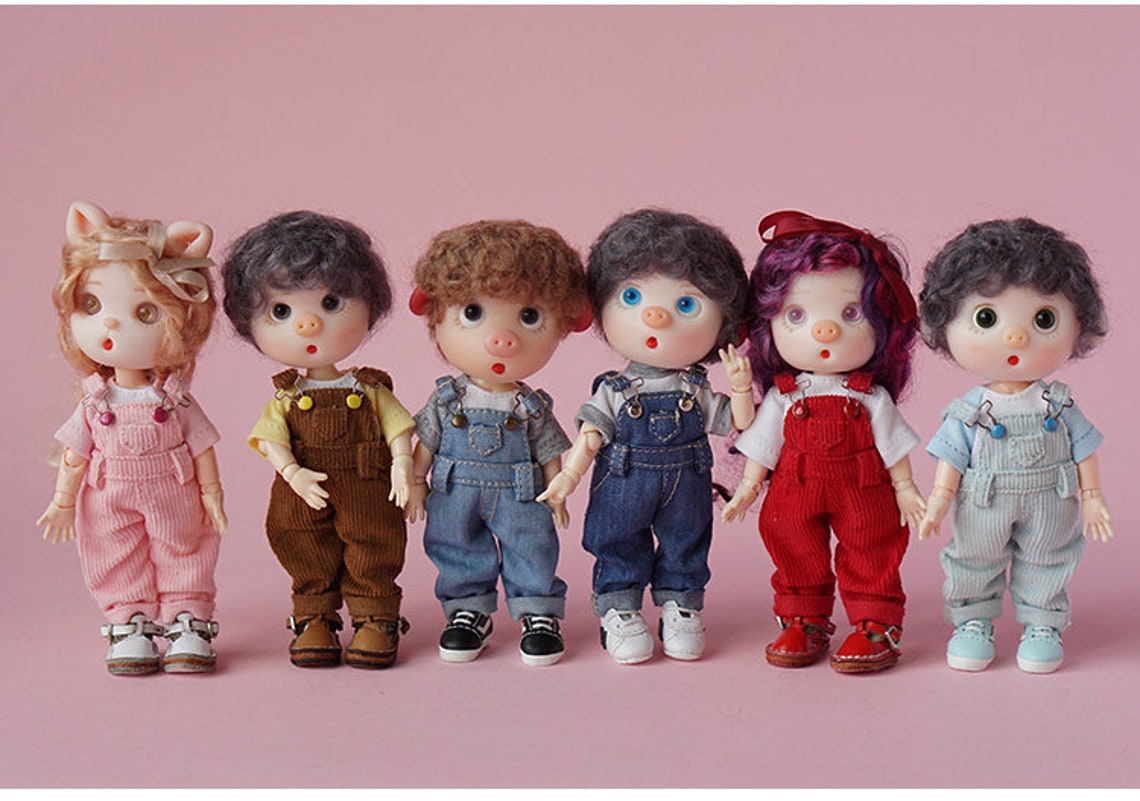 Obitsu11 clothes Jeans Overalls Top Hat OB11 GSC bjd dolls | Etsy
