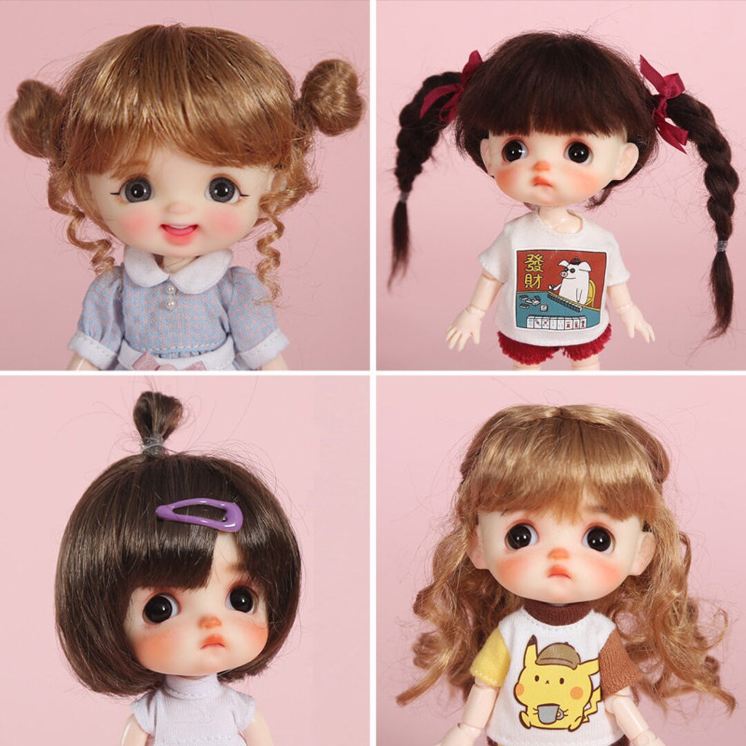 OB11 Wig 1/8 1:8 BJD Mohair Wig / Mohair Wig for BJD OB11 / Custom OB11 ...
