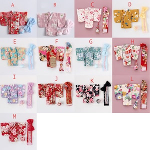 Obitsu11 Doll Clothes Japanese Kimono Set for OB11,1/12 BJD SD Doll ...