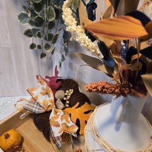 Brown Knit Pumpkin – Autumn Leaf Bow, “happy Fall Y’all” Tag & Harvest ...